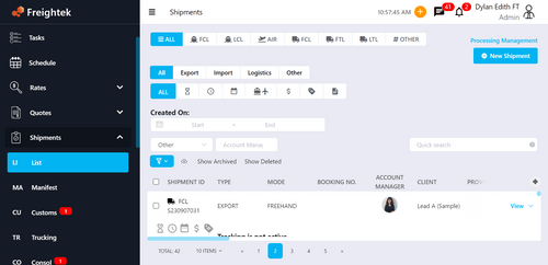Freightek: Phần Mềm Freight Forwarder | Nền Tảng Doanh Nghiệp Logistics